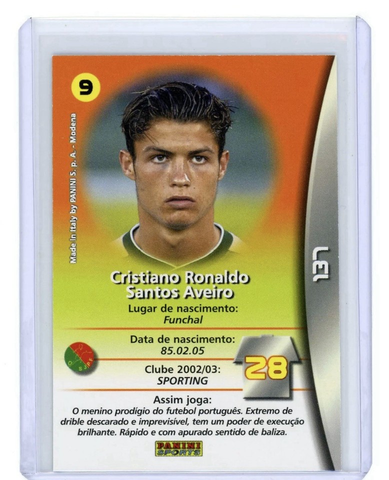 Cristiano RONALDO ROOKIE card Panini Mega Craques 2002-03 #137 | eBay