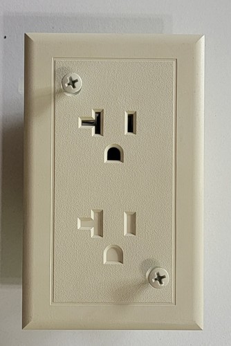 Wirecon Self Contained Single Receptacle Outlet Ivory WDRU 20A 125V RV ...