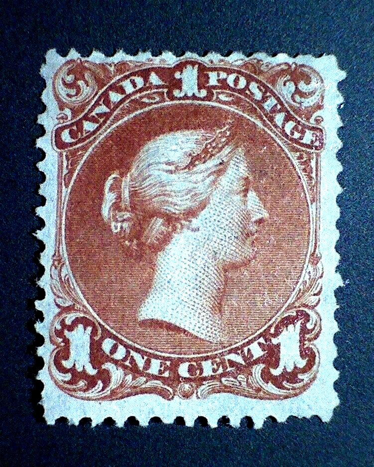 Canada Scott #22 MINT Queen Victoria (1868) LARGE QUEEN 1 Cent ...