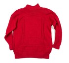 VTG 90s Red Hand Knit High Neck Sweater USA Made Heavyweight Oversized ...