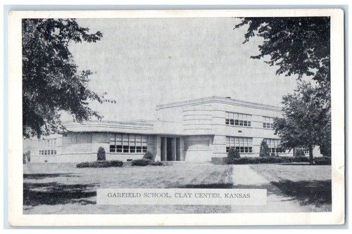 c1920 Garfield School Campus Building Road Entrance Clay Center Kansas ...