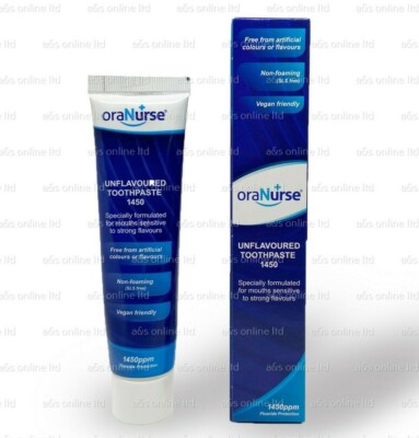 Oranurse Unflavoured Toothpaste 50ml For Sensitivity To Strong Flavours ...