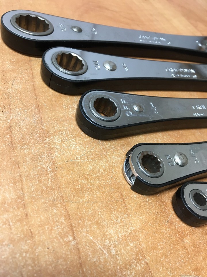 Vintage Craftsman Ratcheting Double End Box Wrenches SAE 9-4368 Set of ...