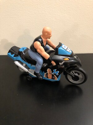 WWF Stone Cold Steve Austin Vintage Toy Island Motorcycle Rare Wwf ...