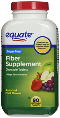 90 Count Chewable Fiber Supplement Tablets High Fiber Sugar Free ...