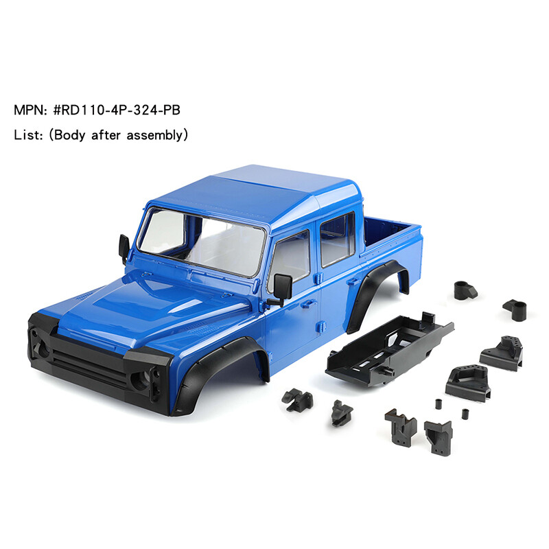 313/324mm RD110 4 Doors Pickup Truck Body Shell For 1/10 RC Crawler ...