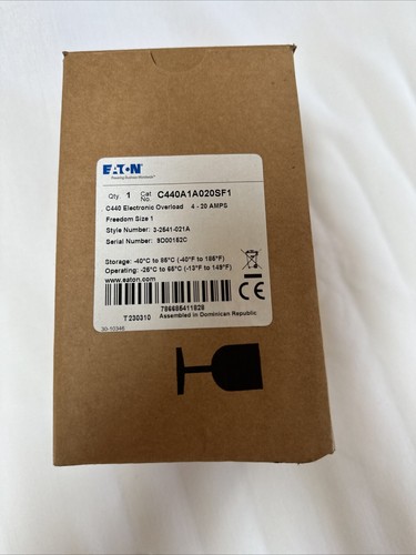 Eaton C440A1A020SF1 C440 Electronic Overload 4-20 Amps | eBay