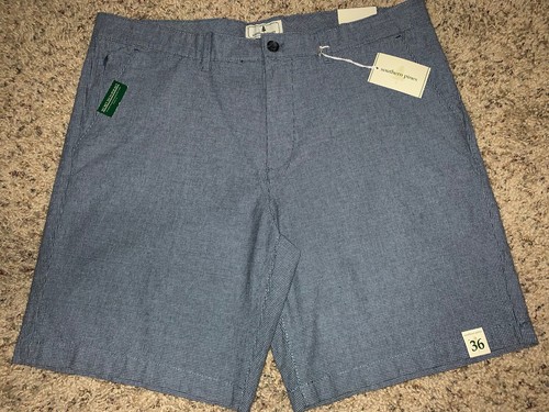 NWT Men's Southern Pines Flat Front Golf Shorts Sz 36 Blue Micro Check ...