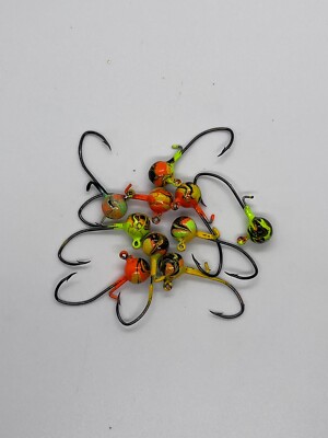 20 Pak Custom Powder Painted Jig Heads with Sickle Hooks / Add Your on ...
