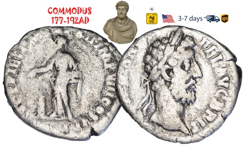 Ancient Roman Empire Coin Silver Denarius COMMODUS 177 - 192 AD ...