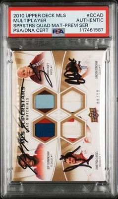 2010 Upper Deck MLS Quad premium 8/10 All Auto PSA pop 1 Landon Donovan ...