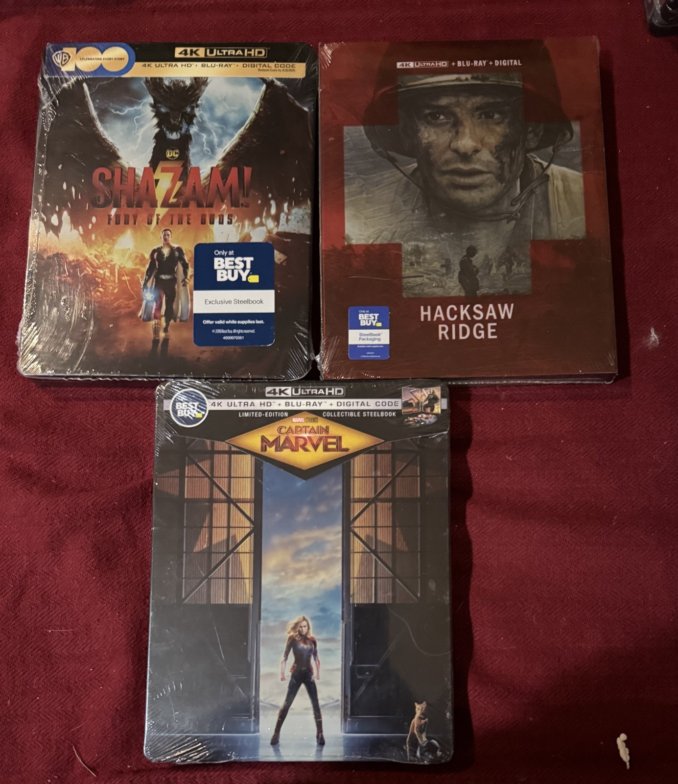 Steelbook Lot - Free Shipping - Shazam! Hacksaw Ridge, Captain Marvel ...