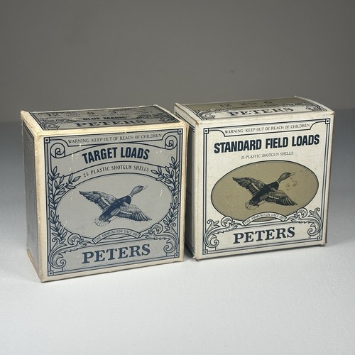 Vintage Lot Of 2 Peters Shotgun Shell Box 12 Gauge Target & Field Loads ...