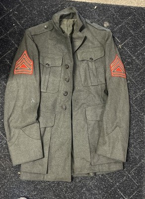 WW2 US Marine Corps Sergeant Uniform Wool Named 1942 2L Wolf | eBay