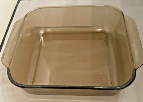 Vintage Pyrex #222 Amber Brown 8x8x2 Inch Square Baking Dish Casserole ...