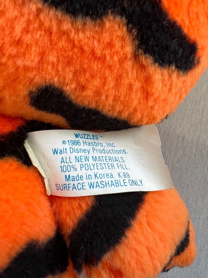 WUZZLES soft plush Orange Tycoon Tiger Racoon Disney Hasbro Softies ...