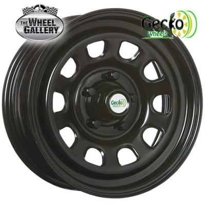 Gecko Black D-Hole 15x8 23NP Black Set of Steel Wheels | eBay Australia