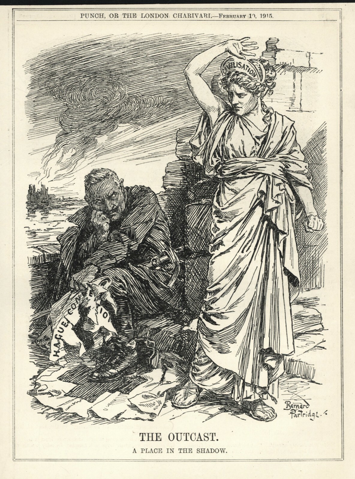 Rare WW 1 PROPAGANDA Cartoon - KAISER WILHELM II War Crimes RAPE OF ...