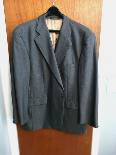 RALPH LAUREN CHAPS 48R SPORTCOAT LIGHT WOOL SUIT JACKET CHARCOAL ...