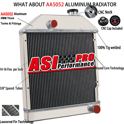 4 ROW Radiator For Ford/NEW HOLLAND Tractor 3230 3430 3930 4130 4630 ...