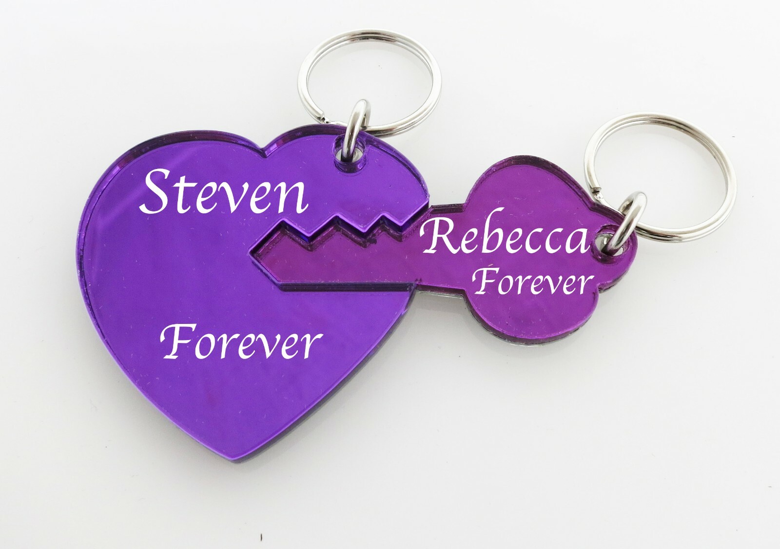 Key To My Heart Key Chain Personalized Acrylic Mirror Heart Keychain ...