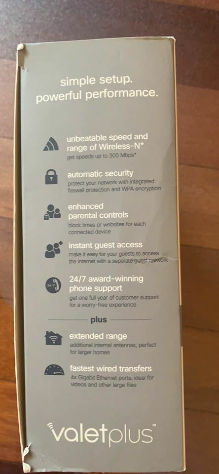 Cisco Valet Plus 300 Mbps 4-Port Gigabit Wireless N Router (M20-RM ...