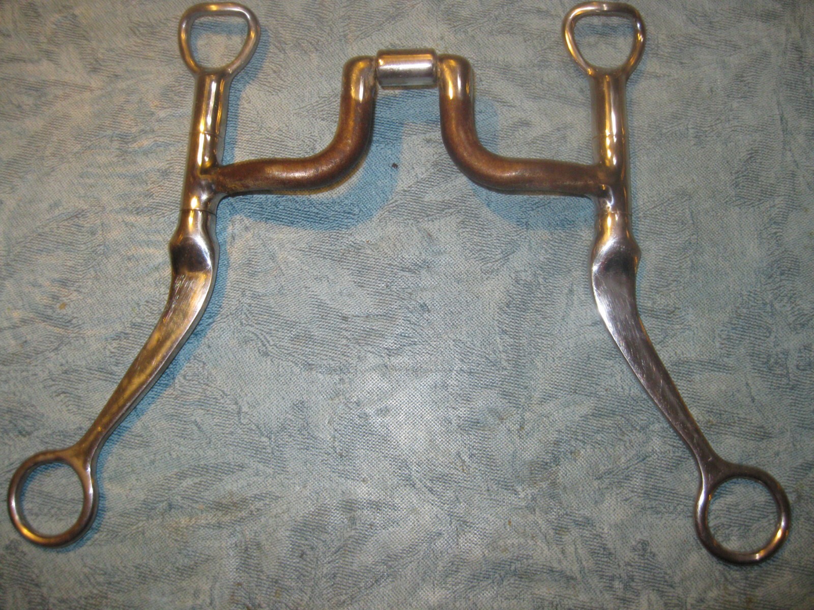 Myler Sweet Iron High Port 1" Correction Comfort Port Flat Swivel Shank ...