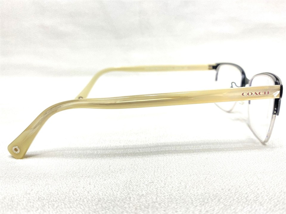 NEW Coach HC5047 9160 Evie Womens Black/Ivory Rectangle Eyeglasses ...