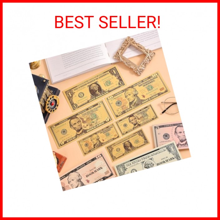 6 PCS Dollar Bill Bookmarks, Cool Waterproof Bookmark, Fancy Book Marks ...