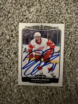 Dylan Larkin Signed Card W/COA RED WINGS | eBay