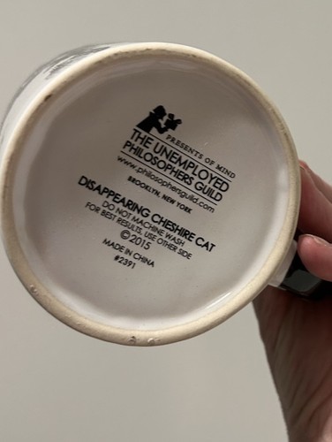 Alice in Wonderland Disappearing Cheshire Cat Mug Disney White Rabbit ...