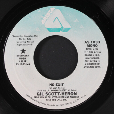 GIL SCOTT-HERON: no exit / mono ARISTA 7" Single 45 RPM | eBay