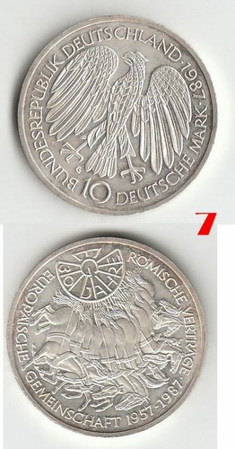10 DM Deutsche Mark Silbermünzen Gedenkmünzen Silber Silver BRD Anlage ...