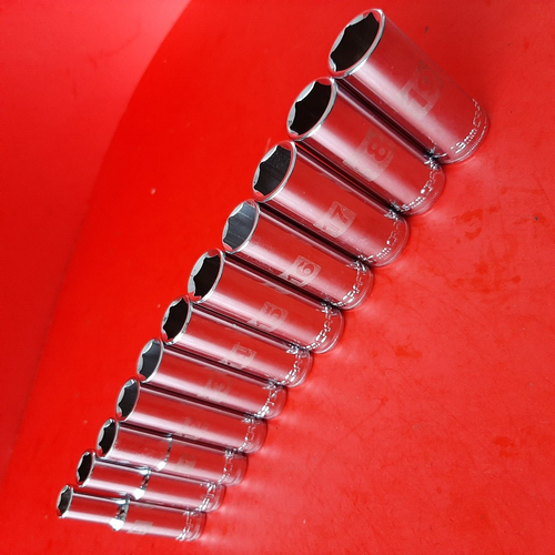 NEW CRAFTSMAN Easy Read 11 Piece 3/8" Drive 6pt DEEP METRIC Socket Set ...