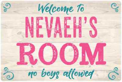 NEVAEH'S Room Kids Bedroom Sign Personalized Metal Sign 108120089077 | eBay