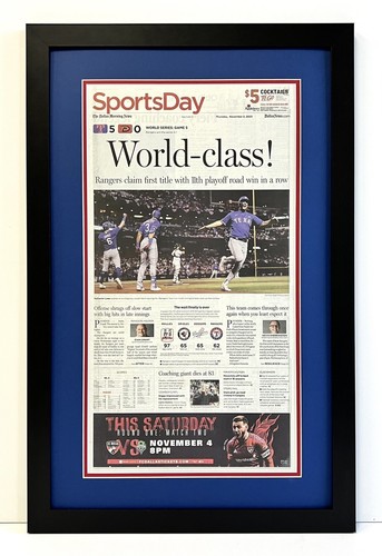 2023 Texas Rangers World Series Championship Framed REAL Limited ...