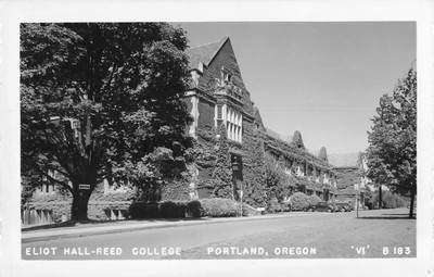 RPPC Exterior View Eliot Hall-Reed College Portland Oregon Real Photo ...