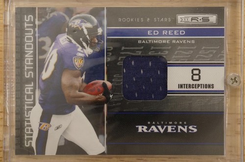 2011 Panini Football Statistical Standouts ED REED Ravens #10 Jersey ...