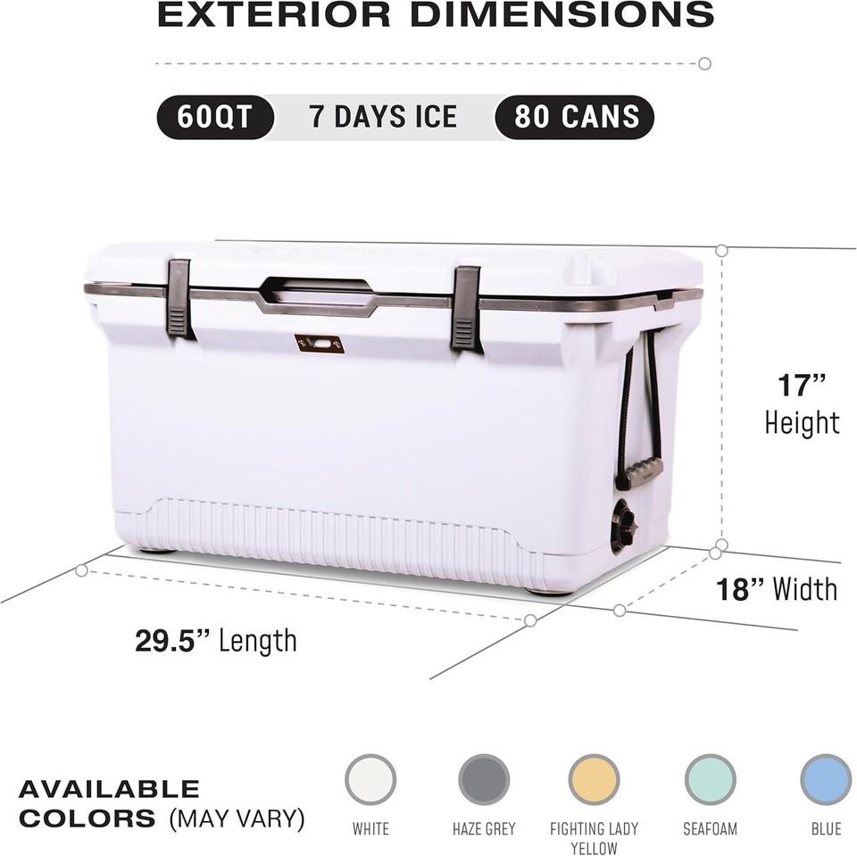 ENGEL 60 QT Ultra-Light Injection Molded Cooler - Haze Gray | eBay