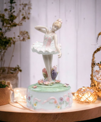 Ceramic Dancing Ballerina Music Box, Home Décor, Gift for Her, Gift for ...