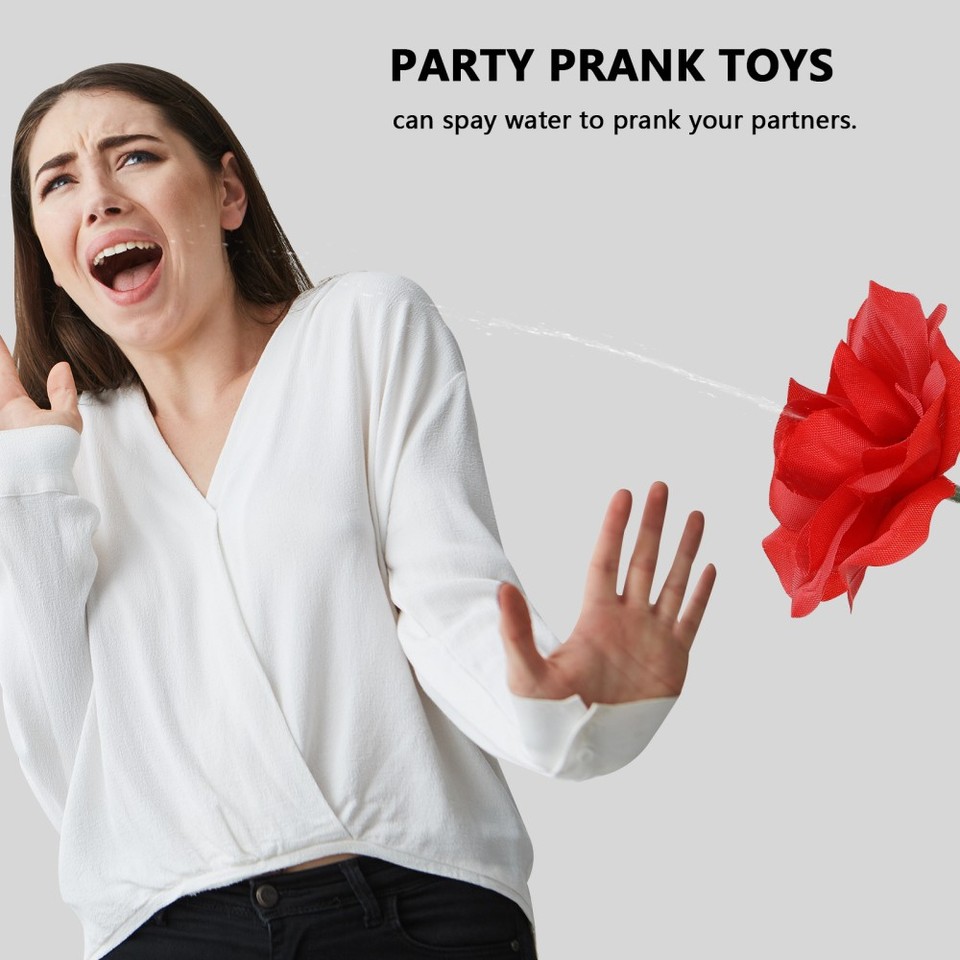 April Fool Day Fool's Gift Prank Water Toys Flower Flowers Squirting ...