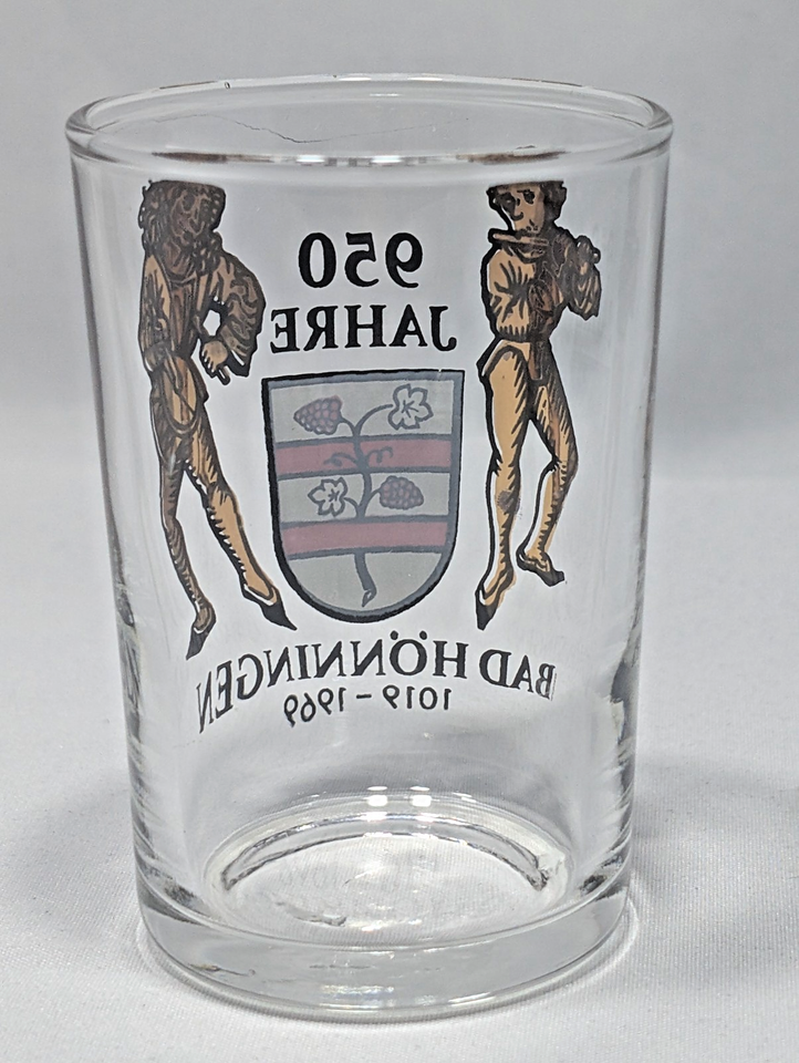 Vintage Rare German Shot Glass Bad Honningen 950 Jahre 1894-1969 | eBay