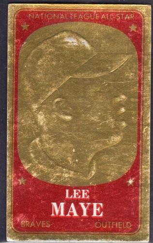 1965 LEE MAYE - Topps "EMBOSSED" Baseball Card # 62 - MILWAUKEE BREWERS ...