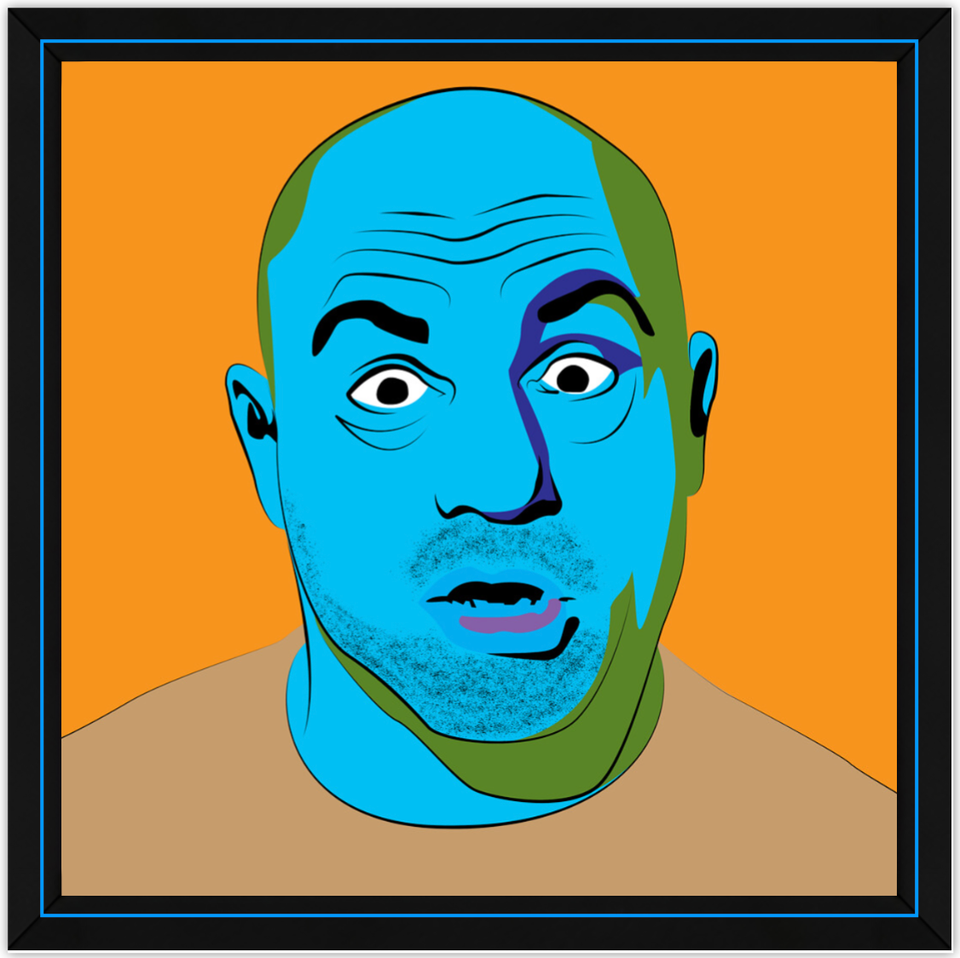 Pop Art Joe Rogan X Andy Warhol Signed, Numbered Print 12"x12" #435 by ...