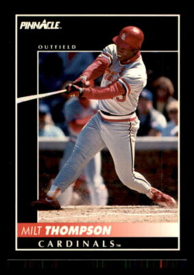 1992 BASEBALL 1992 Pinnacle Milt Thompson St. Louis Cardinals #345 1 | eBay