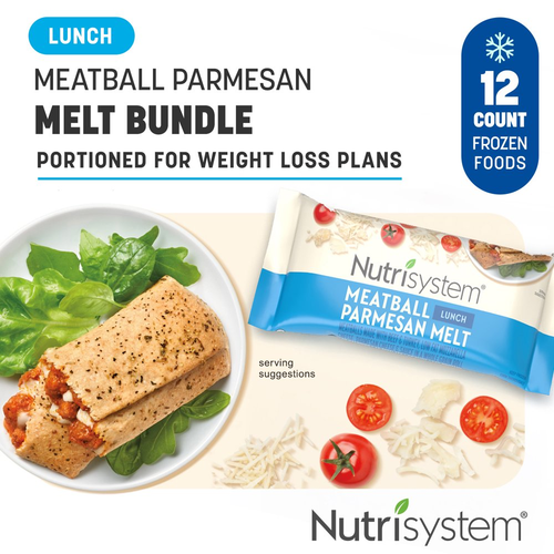 Nutrisystem High-Protein Meatball Parmesan Lunch Melt, Frozen Packaged ...