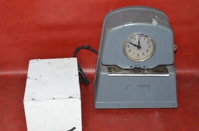 Vtg Mite Stromberg A36 Electric Time Card Punch Clock Switch Master Key ...