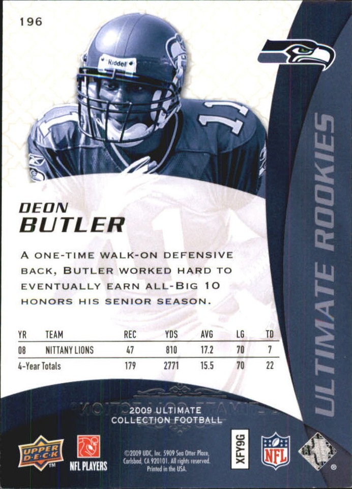 2009 Ultimate Collection #196 Deon Butler RC /375 - NM-MT | eBay