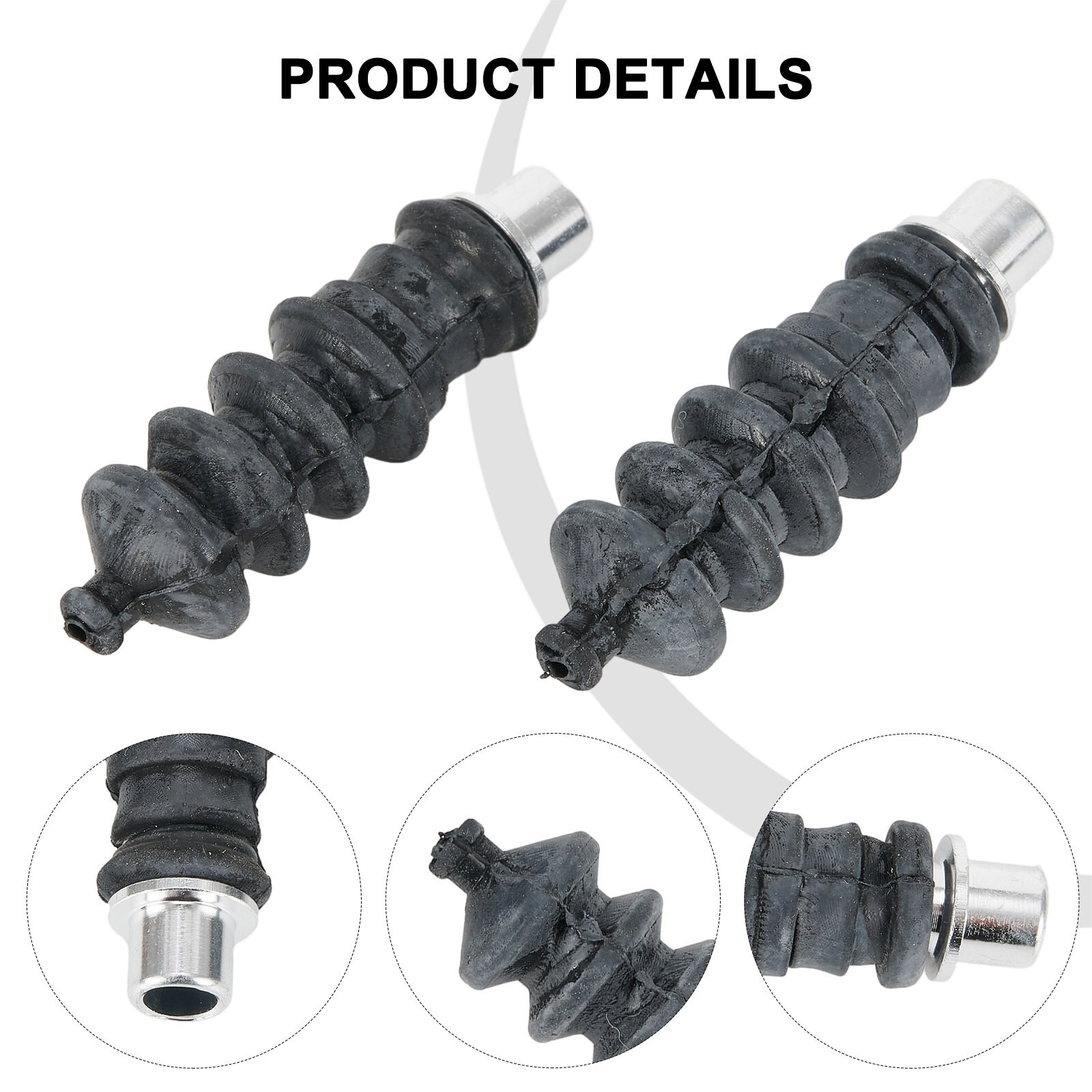 2Pcs Waterproof Seal Rubber Bellows Fittings Rod For RC Boat Mono Radio ...