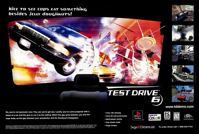 1999 Test Drive 6 Retro Video Game PRINT AD Racing Sega Dreamcast | eBay